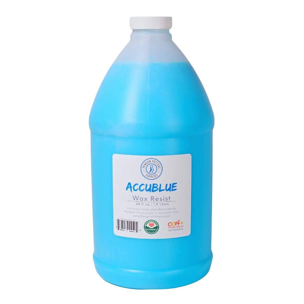 Penguin Pottery AccuBlue Ceramic Wax Resist for Pottery Glaze, Clay Gl
